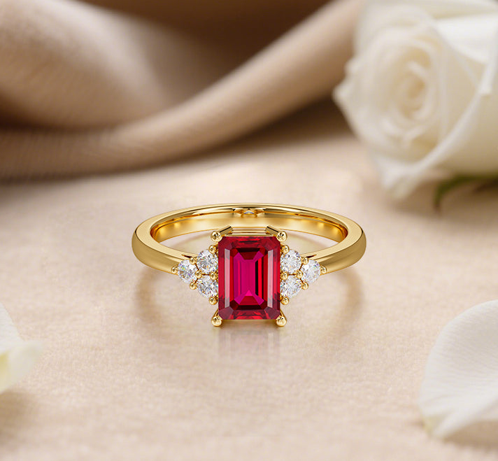 Emerald Cut Ruby Engagement Ring: A Unique Blend of Elegance and Passi ...